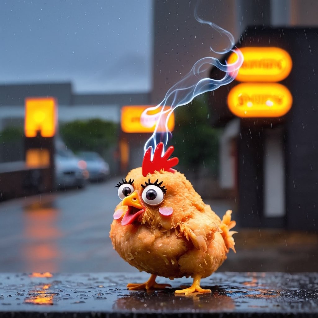 well its a chicken smoking | image created by ogkai | Tensor.Art