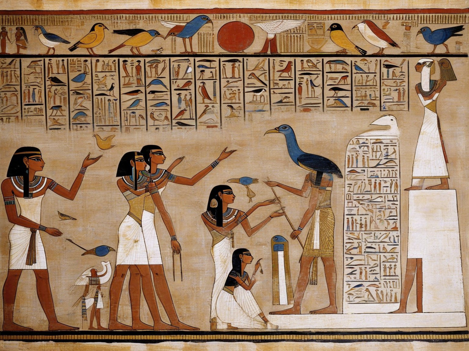 Pic's Egyptian paintings | image created by RAYSHARK1 | Tensor.Art