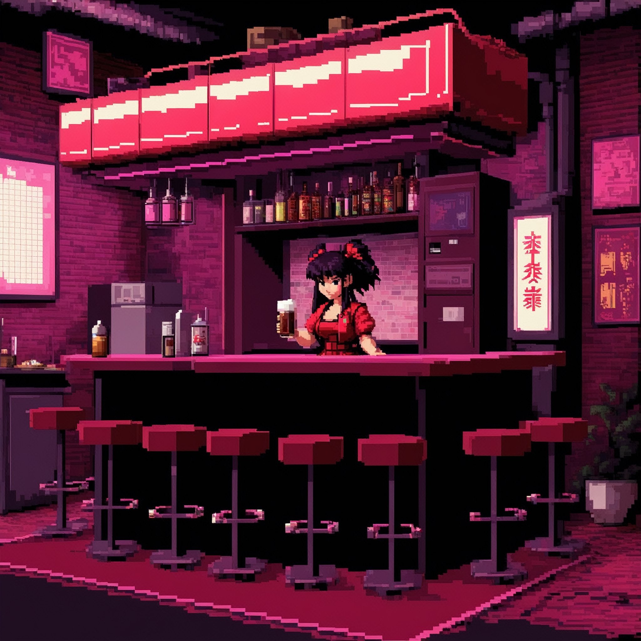 va11 hall-a cyberpunk bartende | image created by nothing to do NO.1 ...