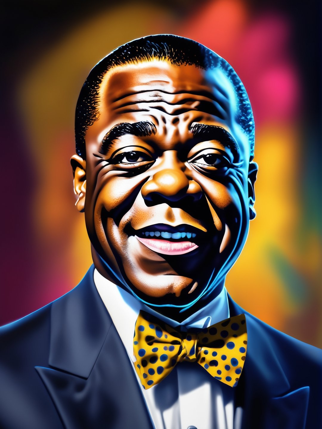 Louis Armstrong portrait, bow_ | image created by TensorSprings ...