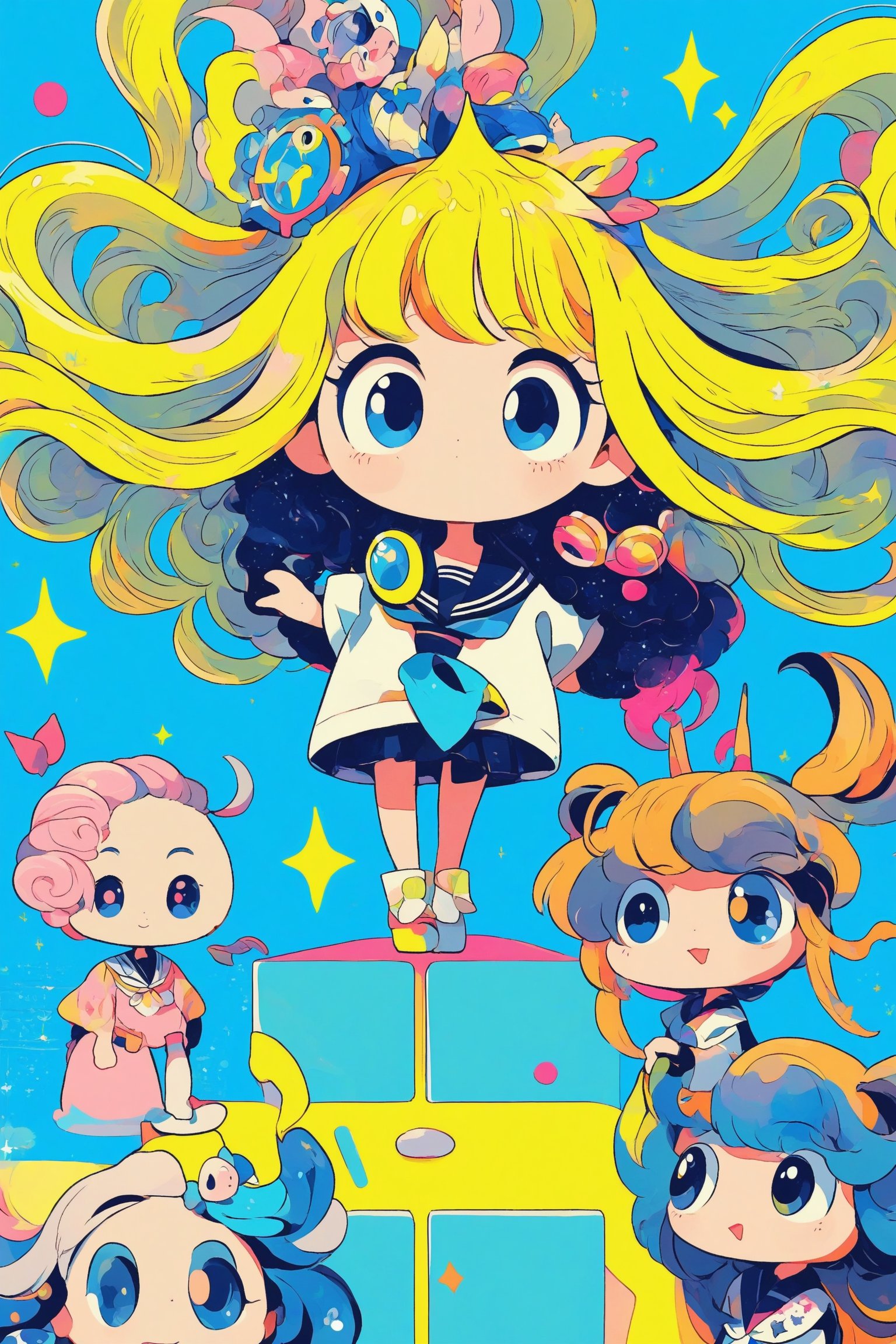 A kitschy and pop-style anime | image created by maehara | Tensor.Art