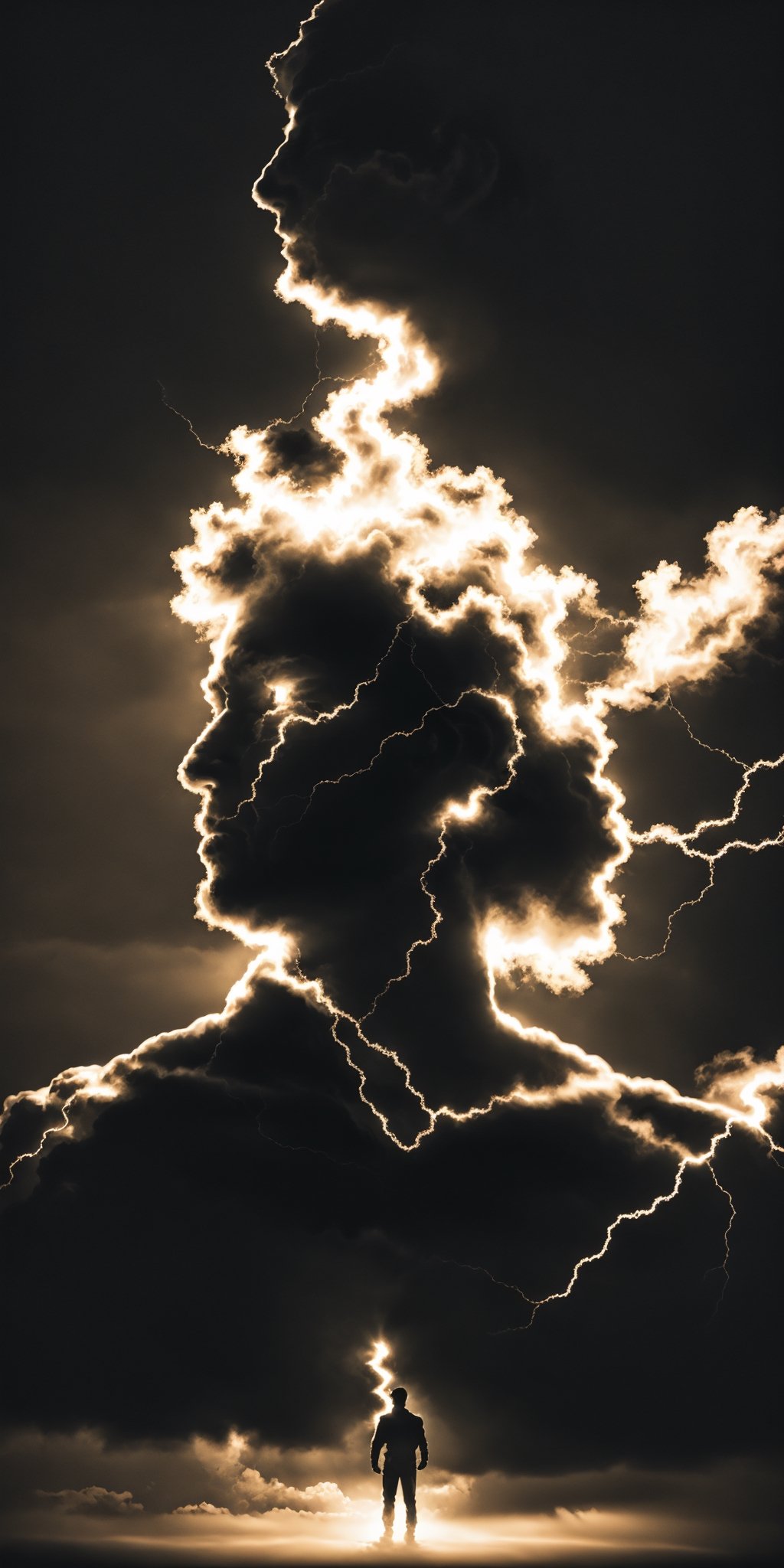 A man made from lightning spar | image created by Lenkaizm | Tensor.Art
