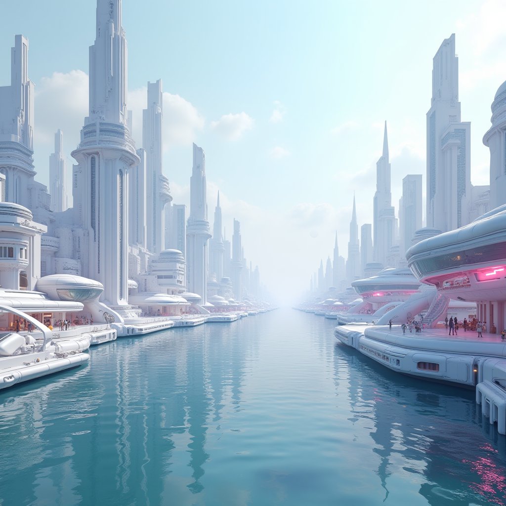 Futuristic City | image created by Ai boo | Tensor.Art