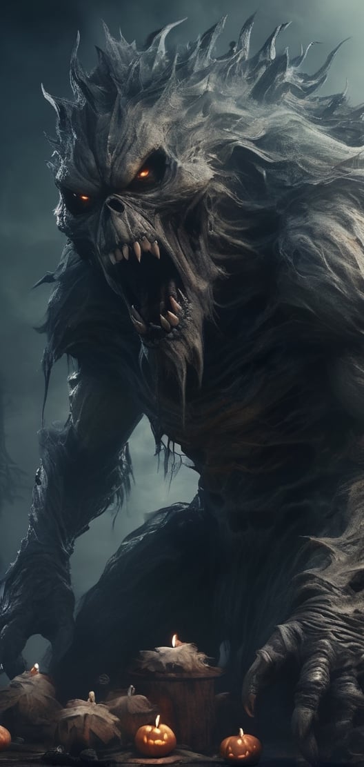 create a halloween monster ask | image created by Decyfer30 | Tensor.Art