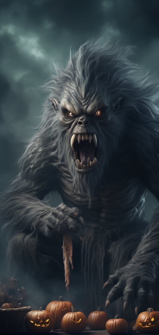 create a halloween monster ask | image created by Decyfer30 | Tensor.Art