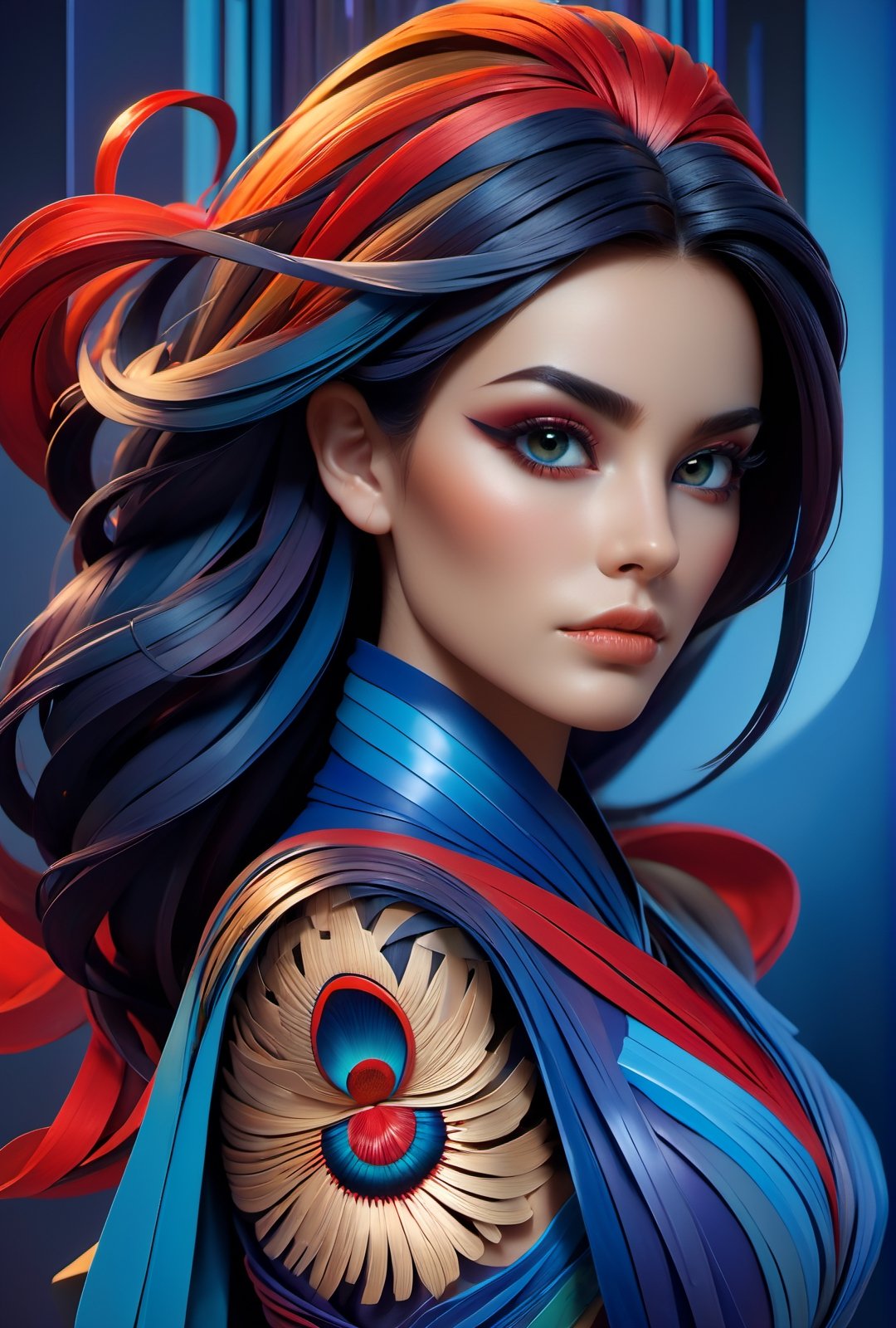 Mohawk haircut portrait, 32k f | image created by KingJulian | Tensor.Art