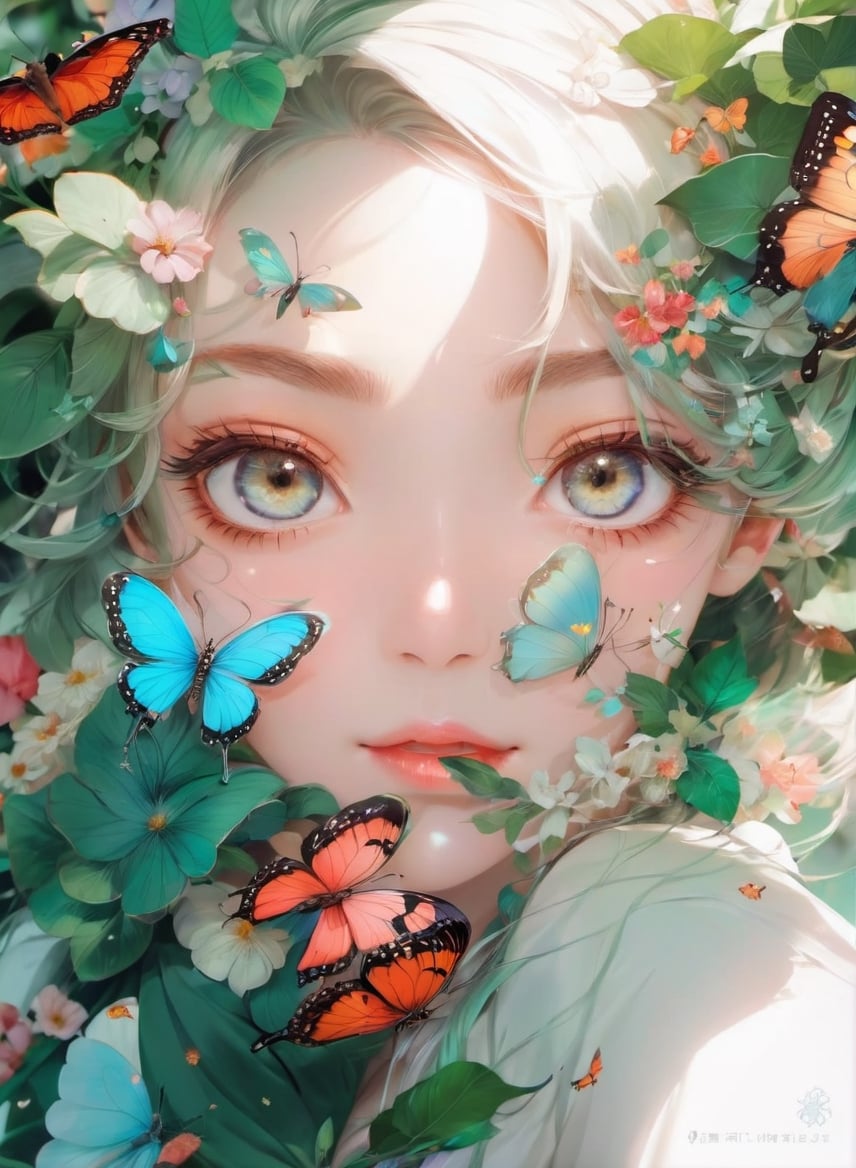 there is a girl with butterfli | image created by Celestial2 | Tensor.Art