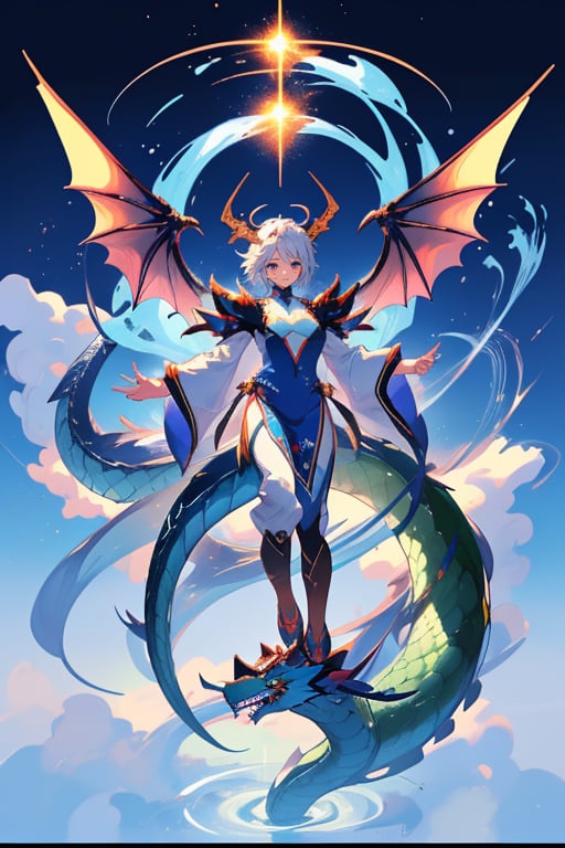 Azure Dragon | image created by novadragon1000 | Tensor.Art