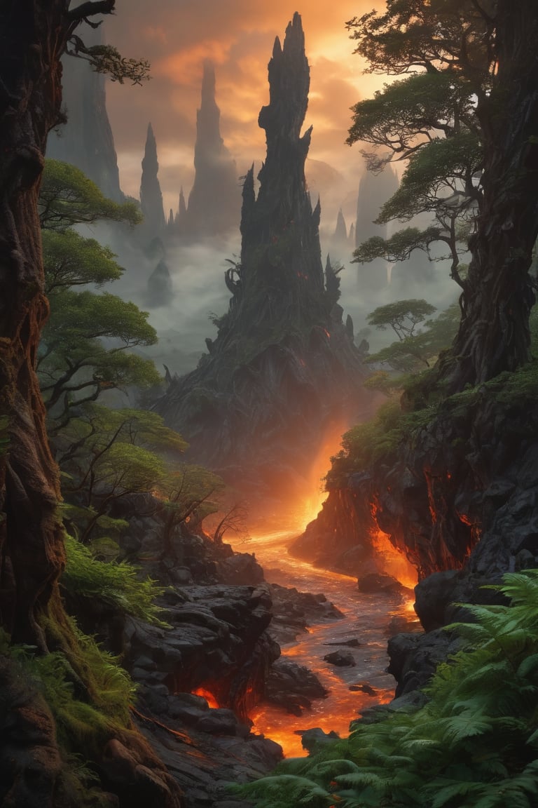 A swirling vortex of molten la | image created by Chongas | Tensor.Art
