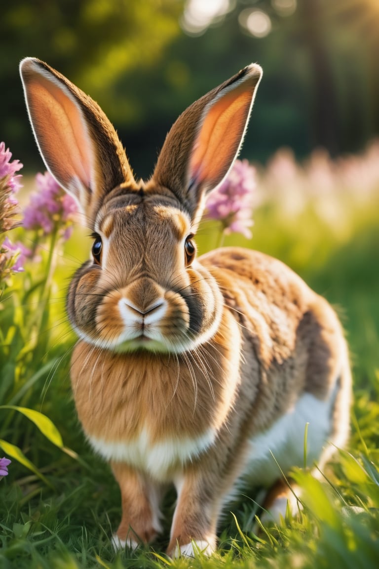 A gigantic rabbit, its ears st | image created by Chongas | Tensor.Art