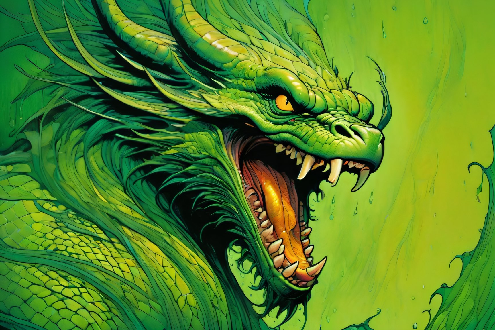 GREEN DRAGON | image created by REDVAPOR | Tensor.Art