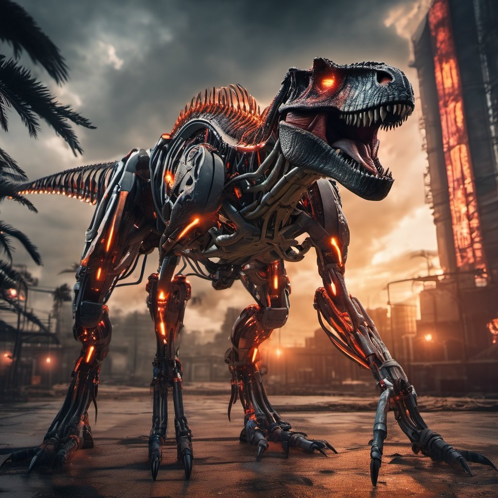 Create Biomechanical Tyrannosa | image created by user_Engine Model ...