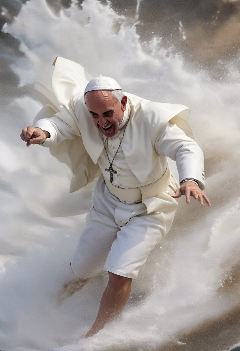 Close up of The pope Francis s | image created by NobodyButMeow ...