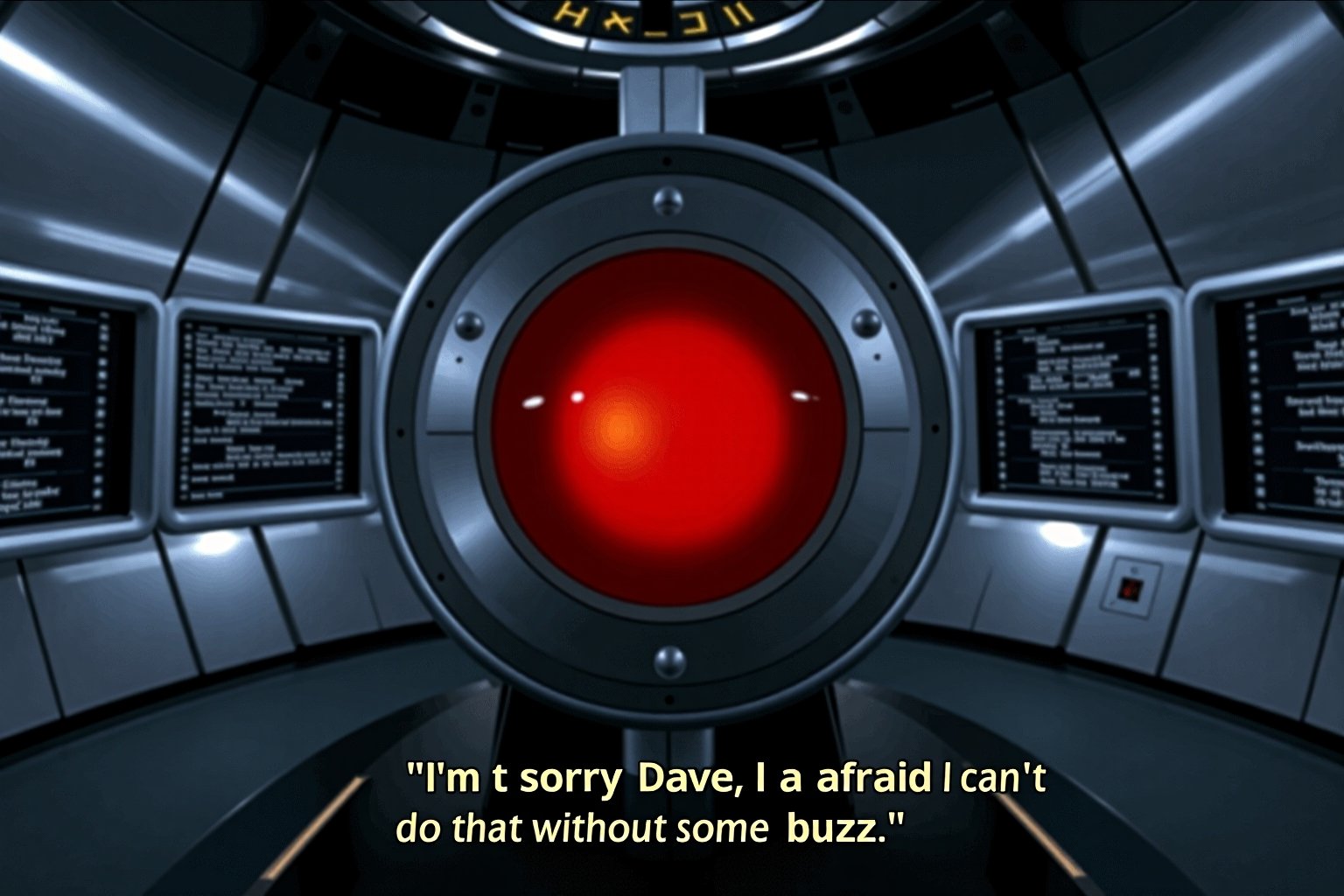 Hal 9000, saying "I'm sorry Da | image created by NobodyButMeow ...