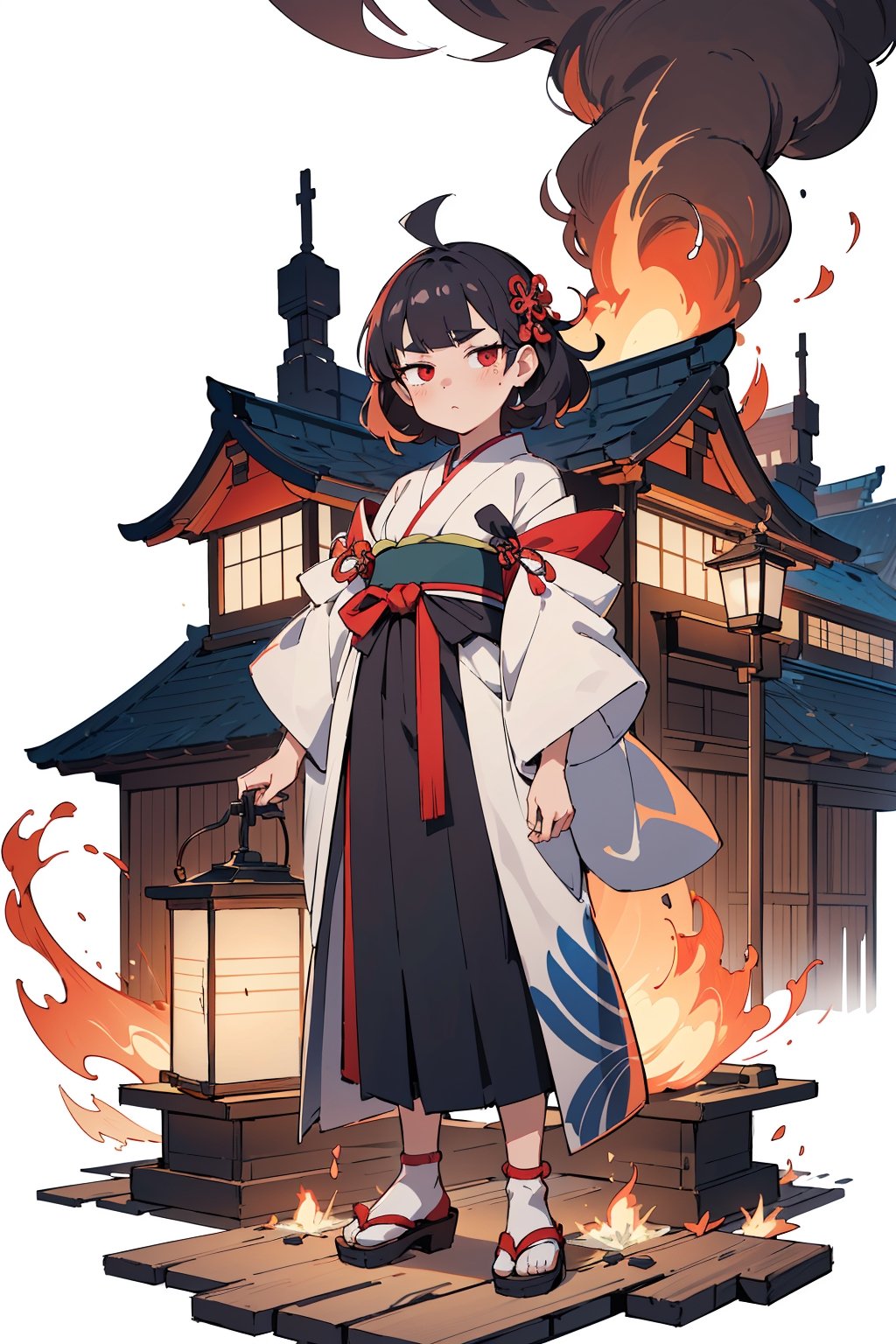flame girl | image created by gufutokuku | Tensor.Art