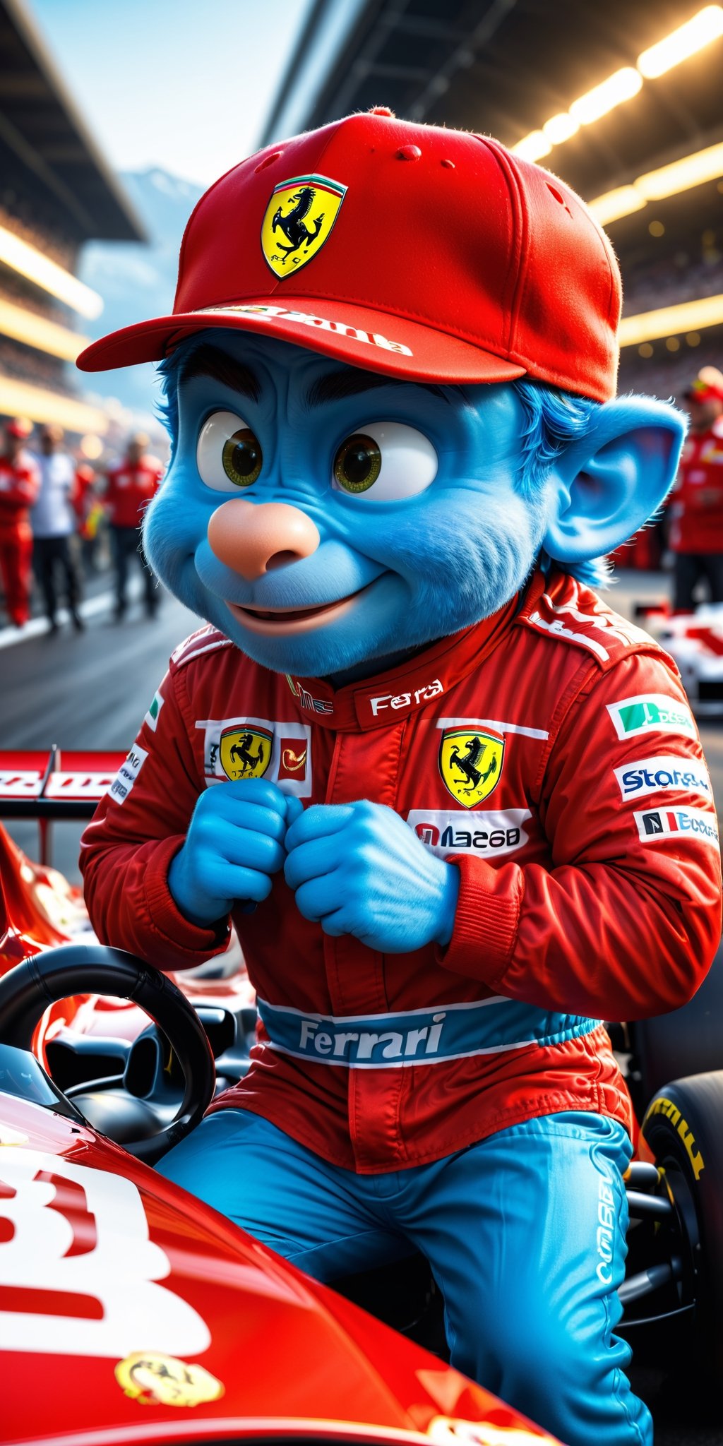 F-1 Smurf | image created by LaRecalcada | Tensor.Art