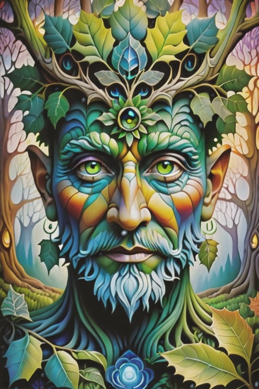 a fae guardian the green man | image created by AstiaGoldenFox | Tensor.Art