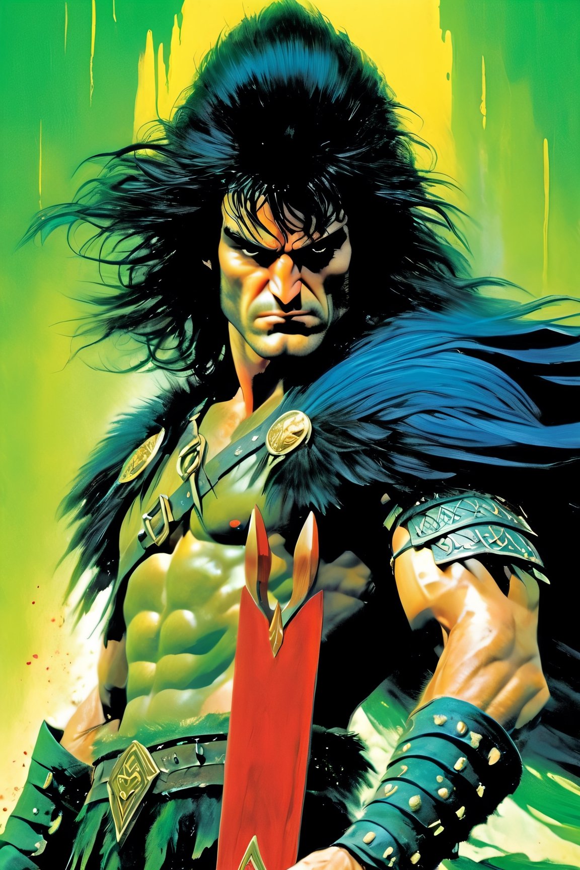Slaine...Sláine MacRoth – Migh | image created by Tavitaniko | Tensor.Art