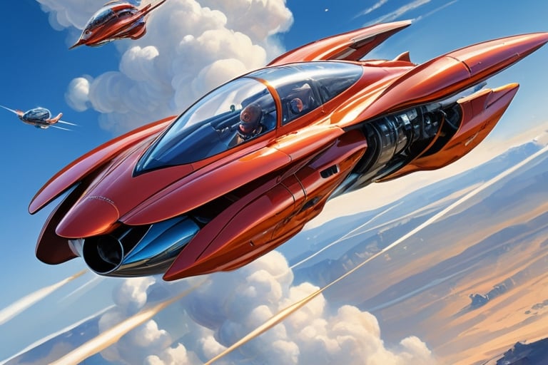 flying cars Jetsons style… | image created by Tavitaniko | Tensor.Art