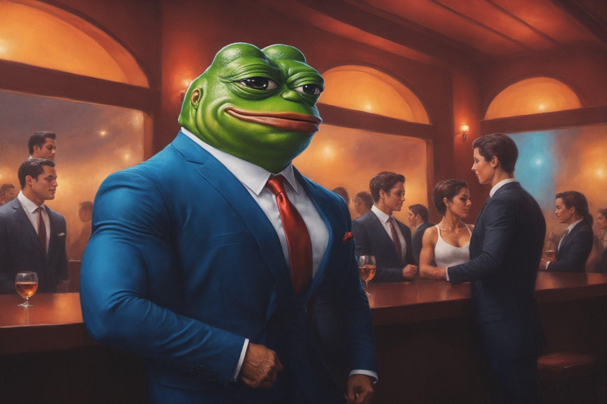 Pepe the frog(wearing nice sui | image created by PepeTHunter | Tensor.Art