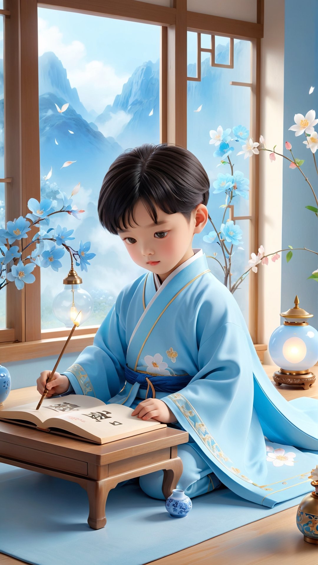 A five-year-old Chinese boy, o | image created by Grace Jian ai ...