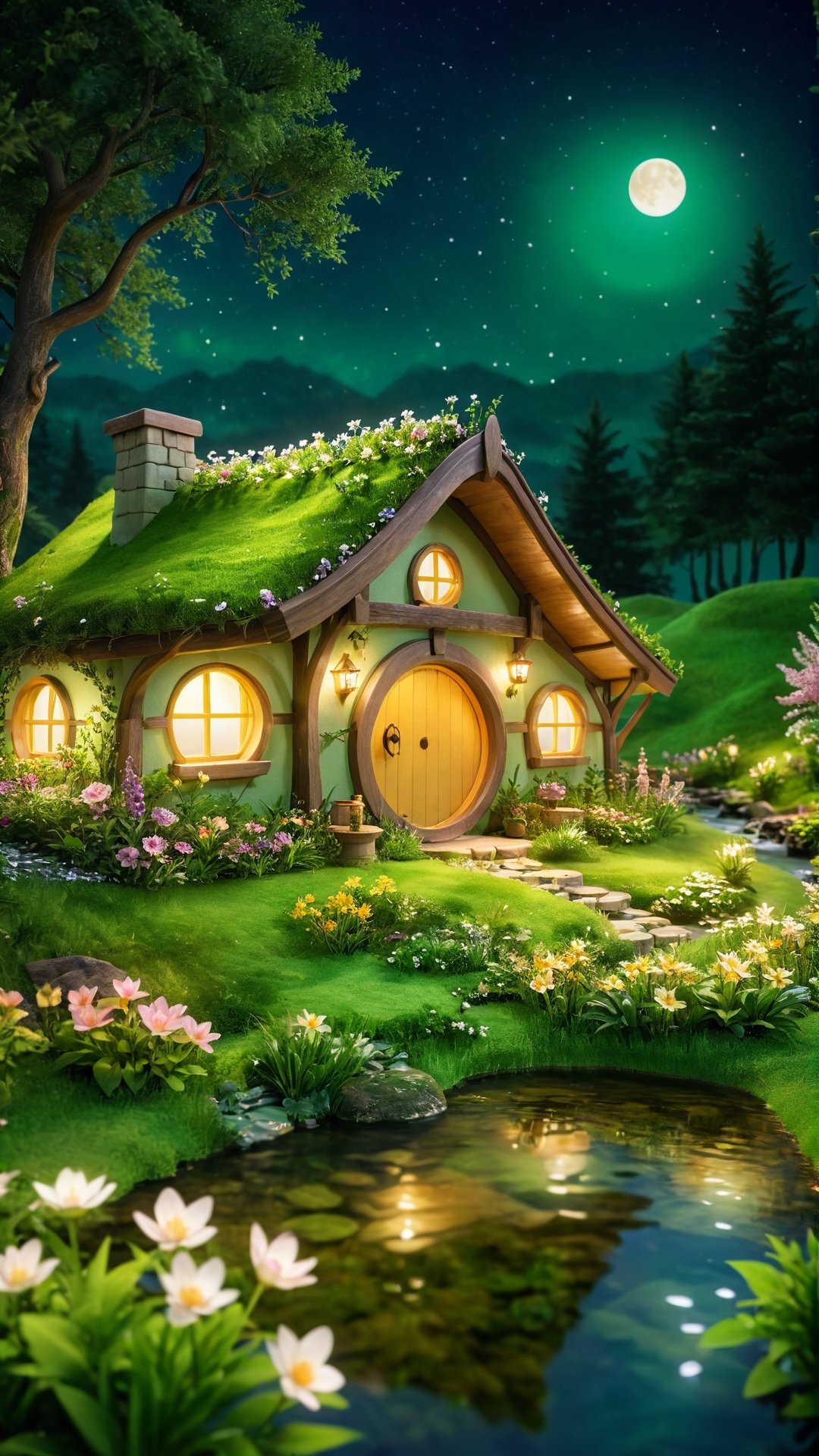 Flowers bloom style, Hobbit Ho | image created by Grace Jian ai ...