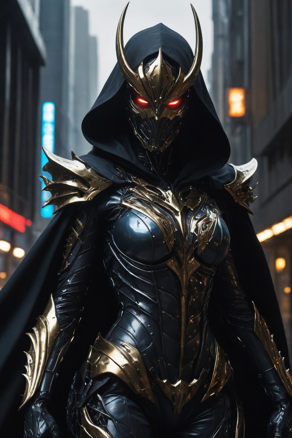A futuristic super heroine sta | image created by Rindan | Tensor.Art