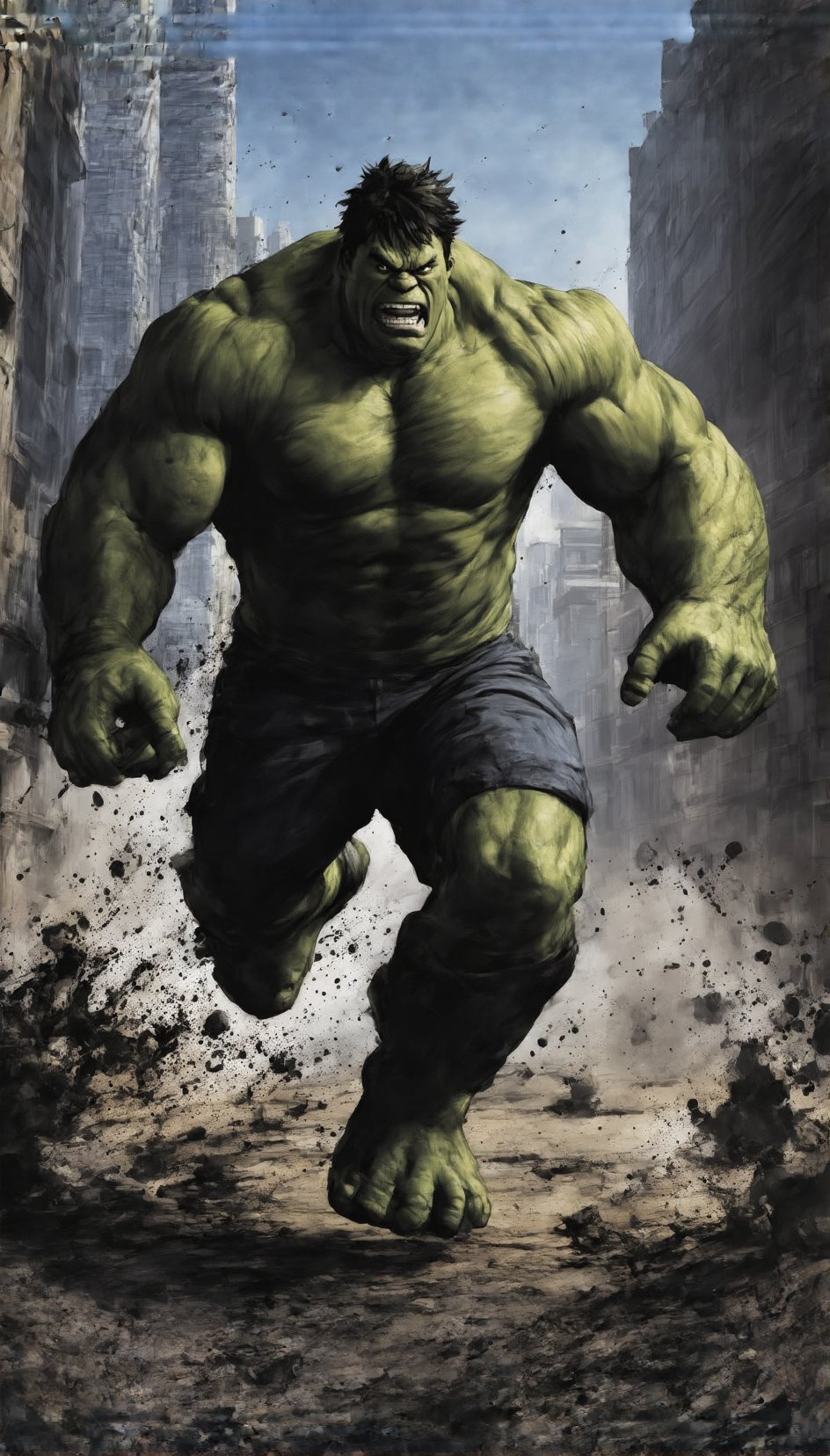 Hulk Combat Effect (1/6) [SD3] | image created by EclipseKww | Tensor.Art