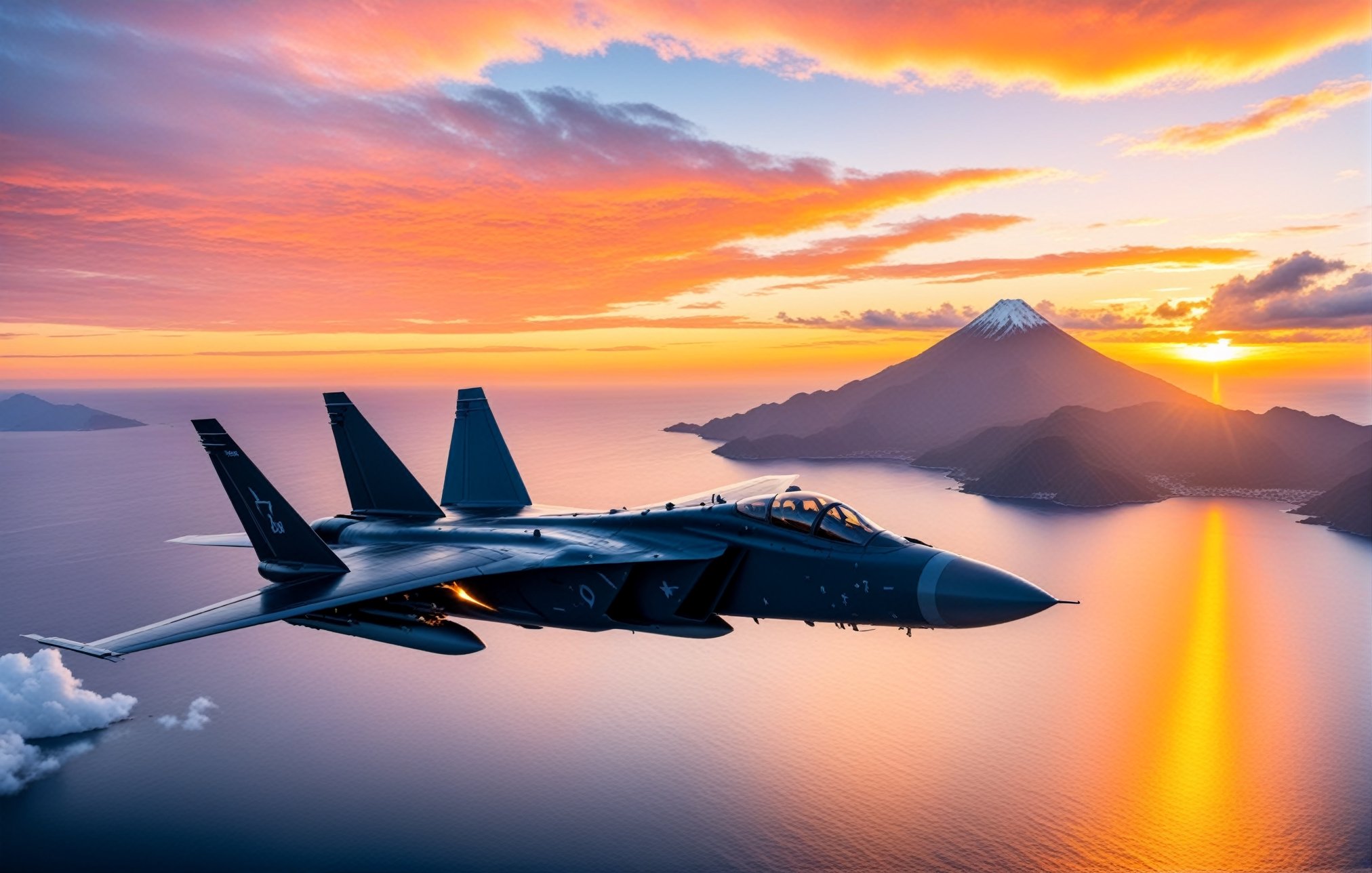 KF-21 Boramae in sunset | image created by EclipseKww | Tensor.Art