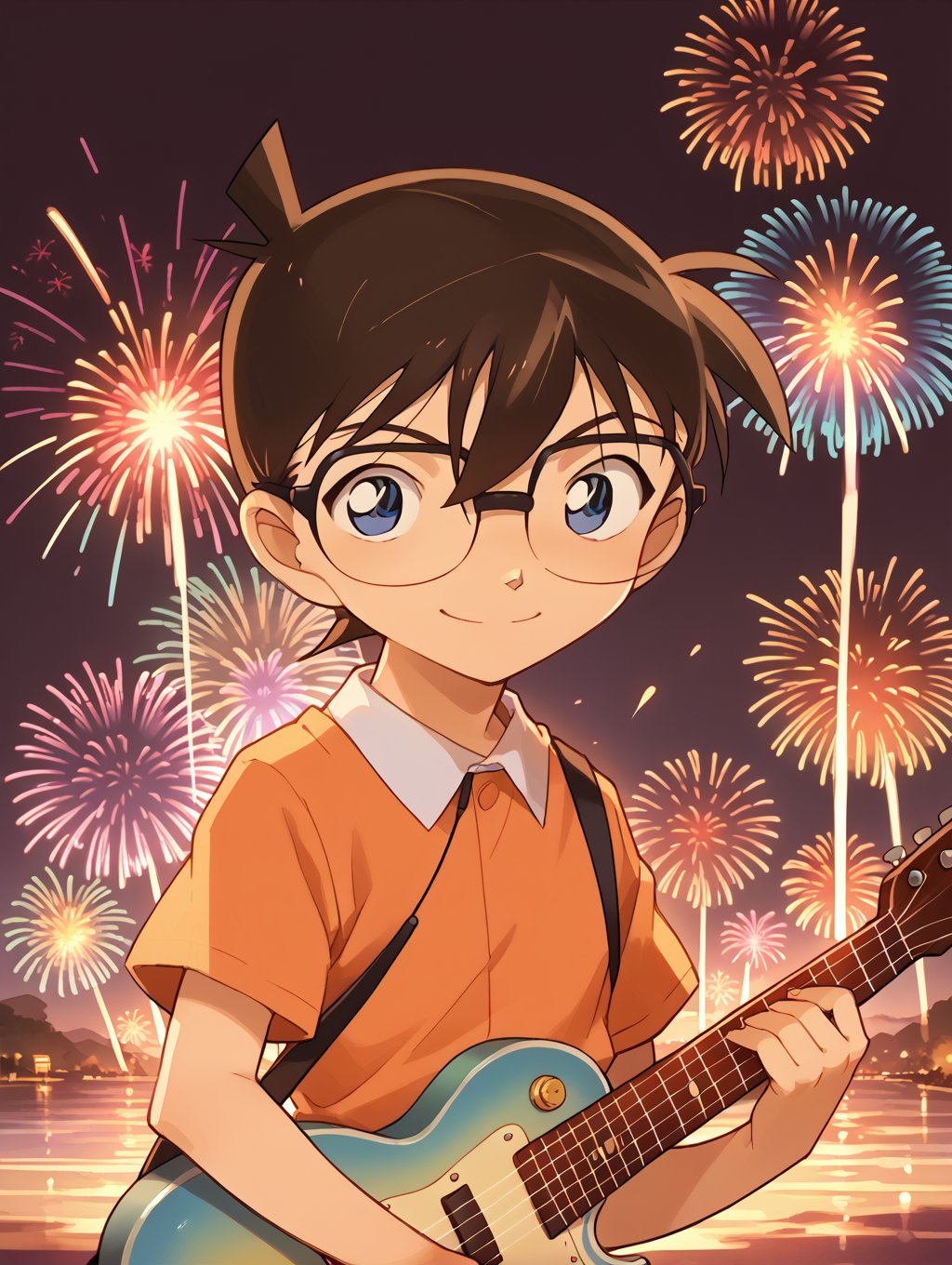 Hanaby 🎆🎇 Edogawa Conan | image created by Joyaiart | Tensor.Art