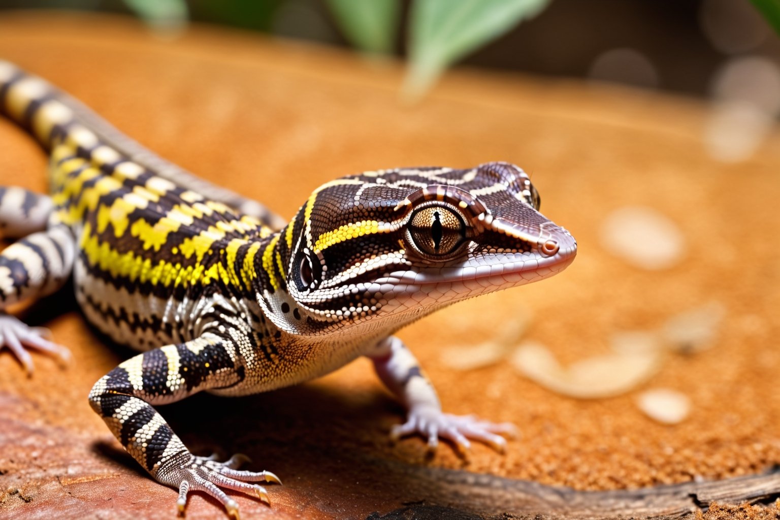 western striped gecko | image created by Aiartmanager | Tensor.Art