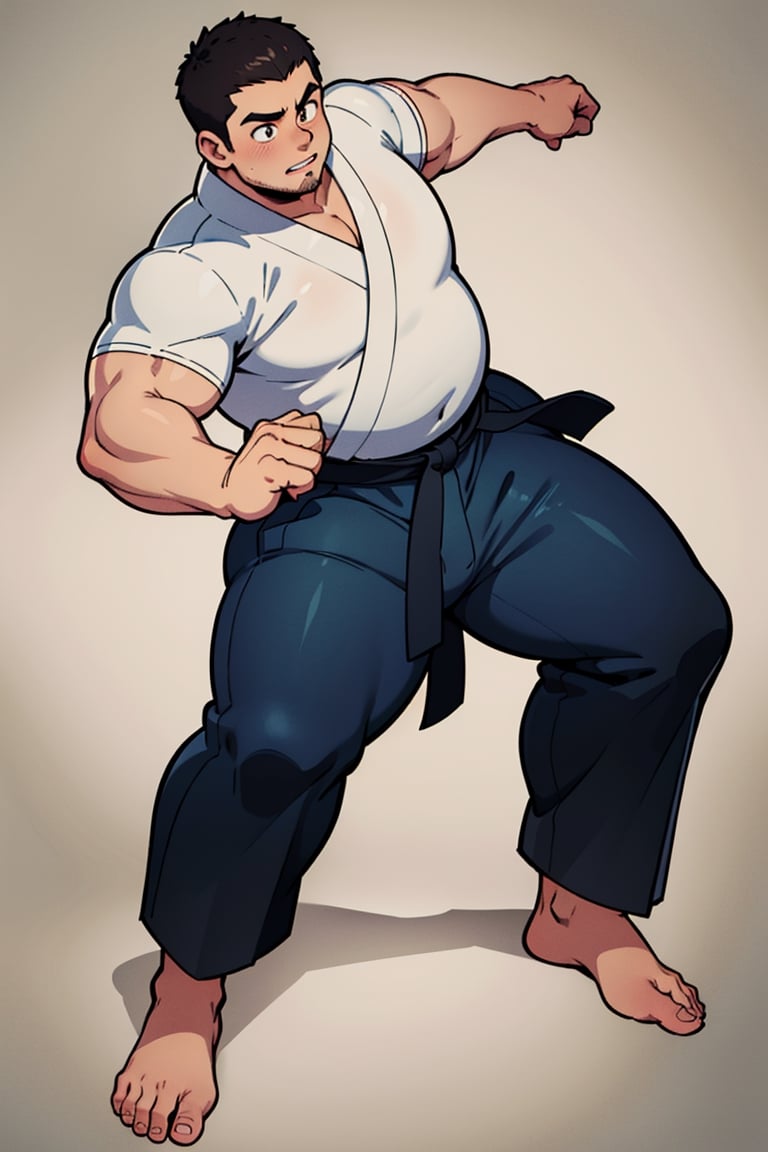 1boy, (chubby, stocky), karate | image created by Oberon | Tensor.Art
