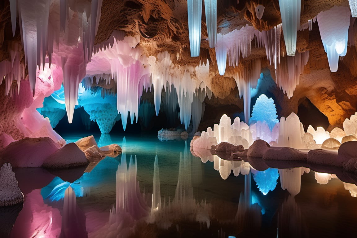 Crystal Cave | image created by MayaKannan | Tensor.Art