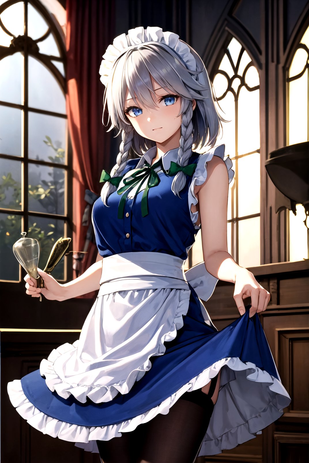 Sakuya Izayoi (Touhou Project) | image created by UthaiYama | Tensor.Art