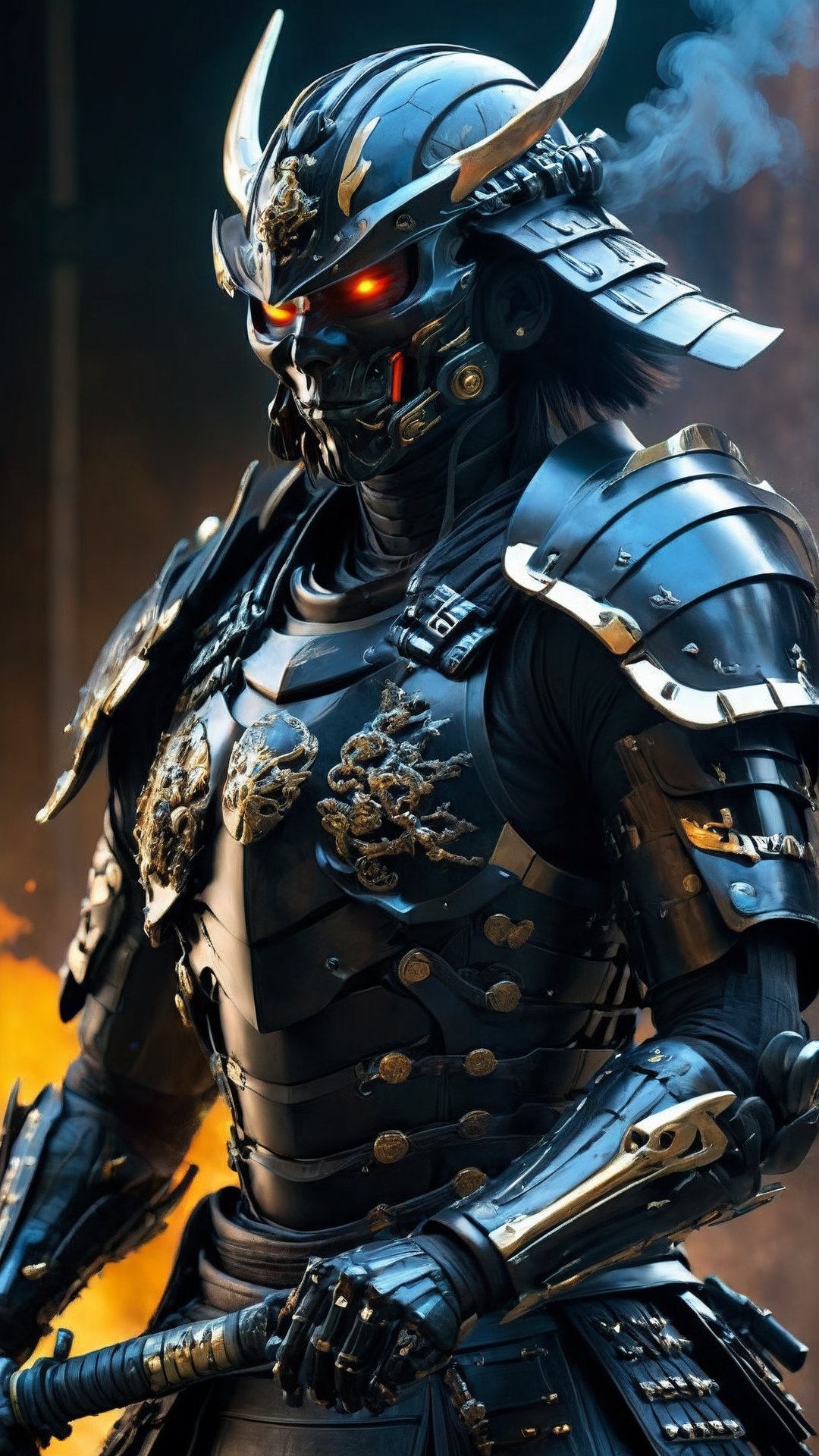 ultra Realistic cyborg samurai | image created by D-Thunder | Tensor.Art