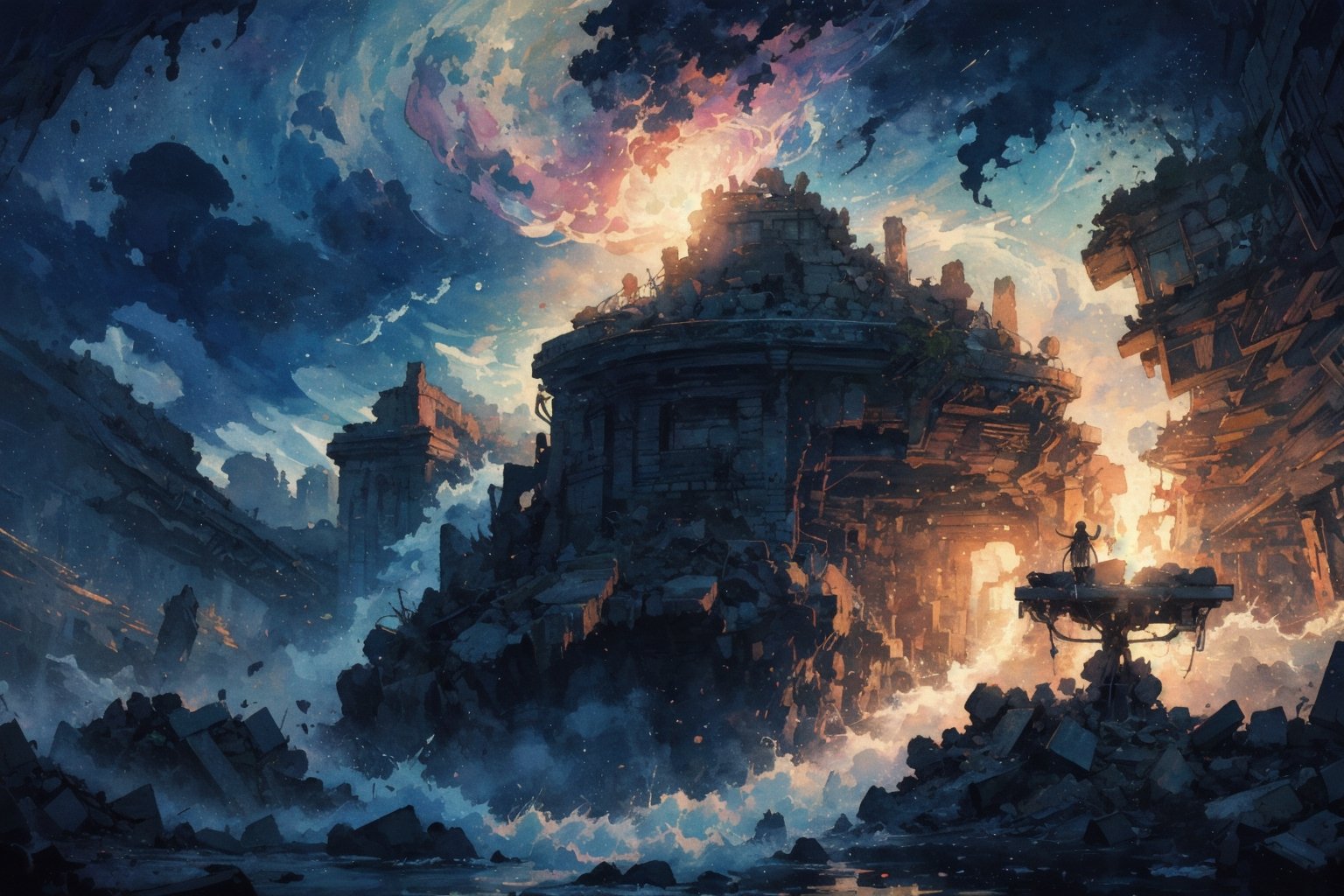 In a world of post-apocalyptic | image created by 靜川湊 | Tensor.Art
