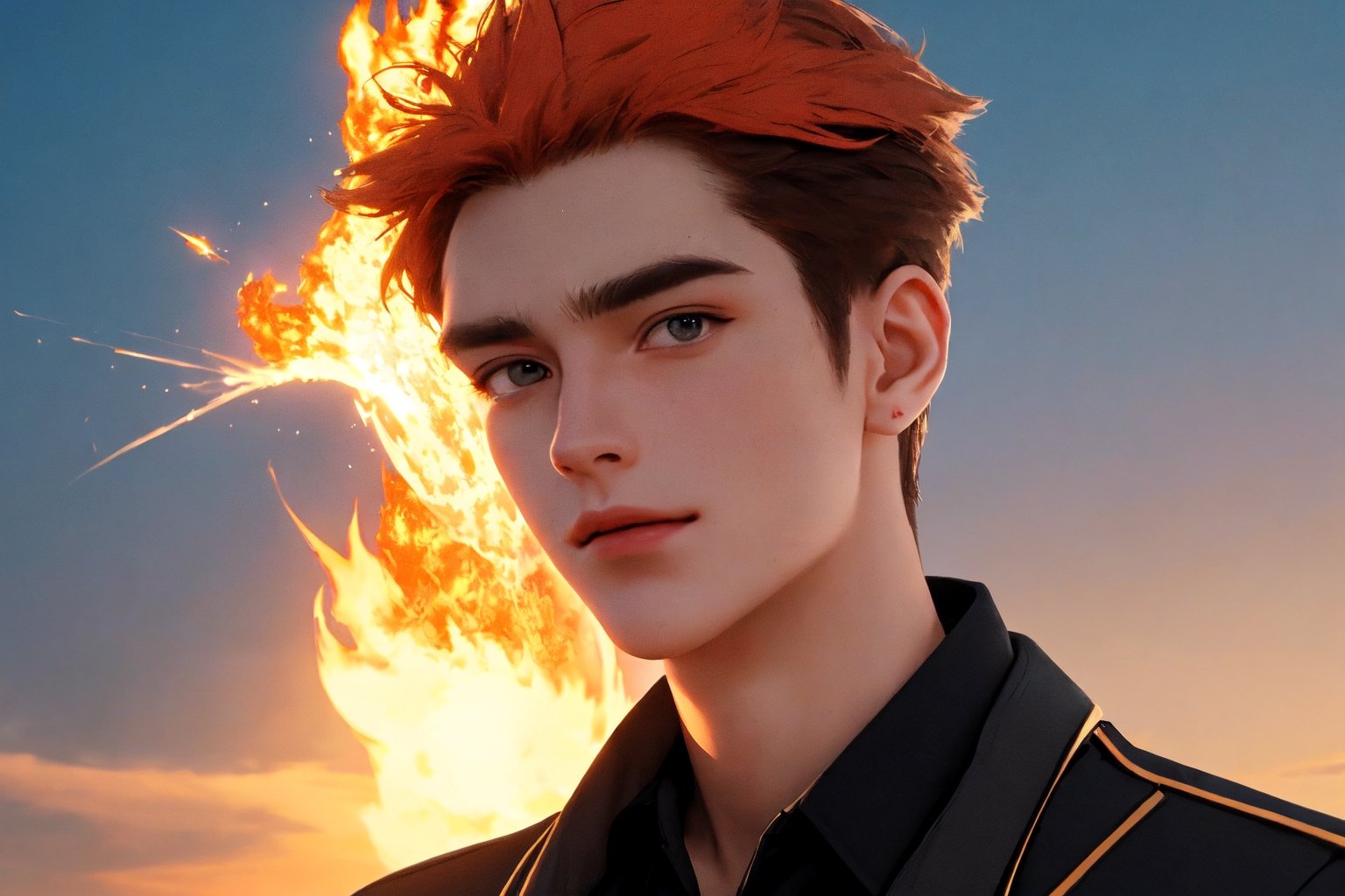 An 18-year-old youth, with fla | image created by Mnsd101tw | Tensor.Art