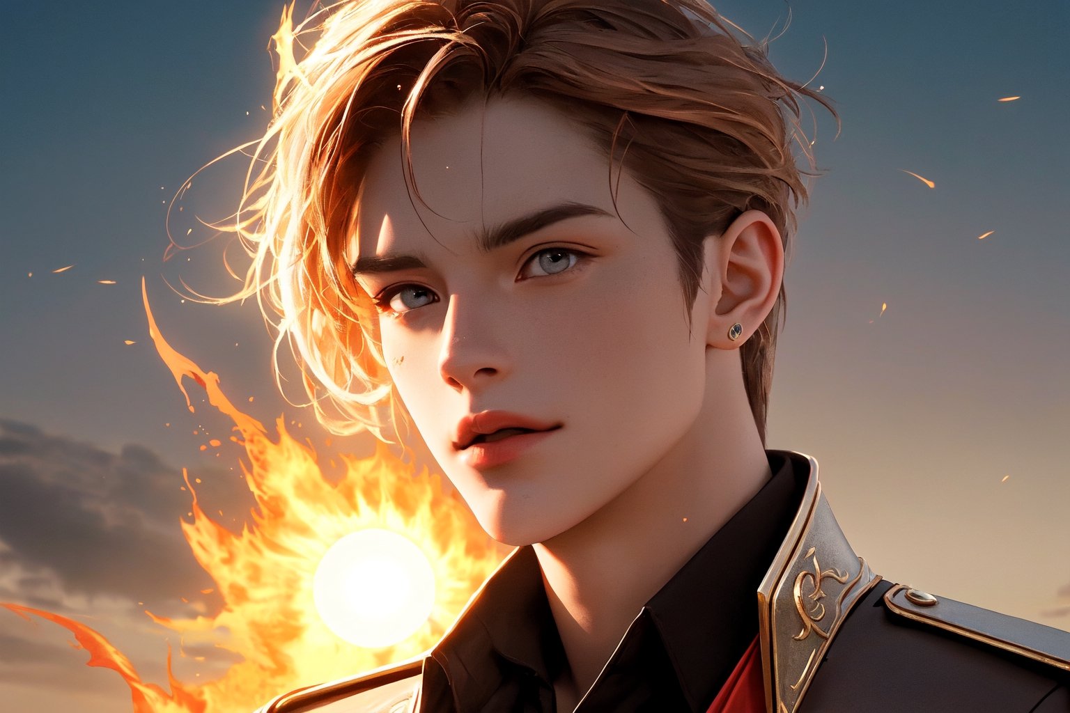 An 18-year-old youth, upper bo | image created by Mnsd101tw | Tensor.Art