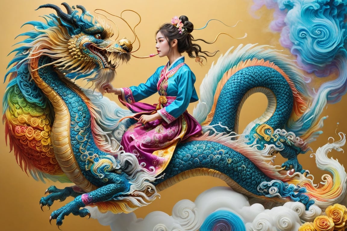DRAGON YEAR, Hanbok | image created by ai dreamer | Tensor.Art