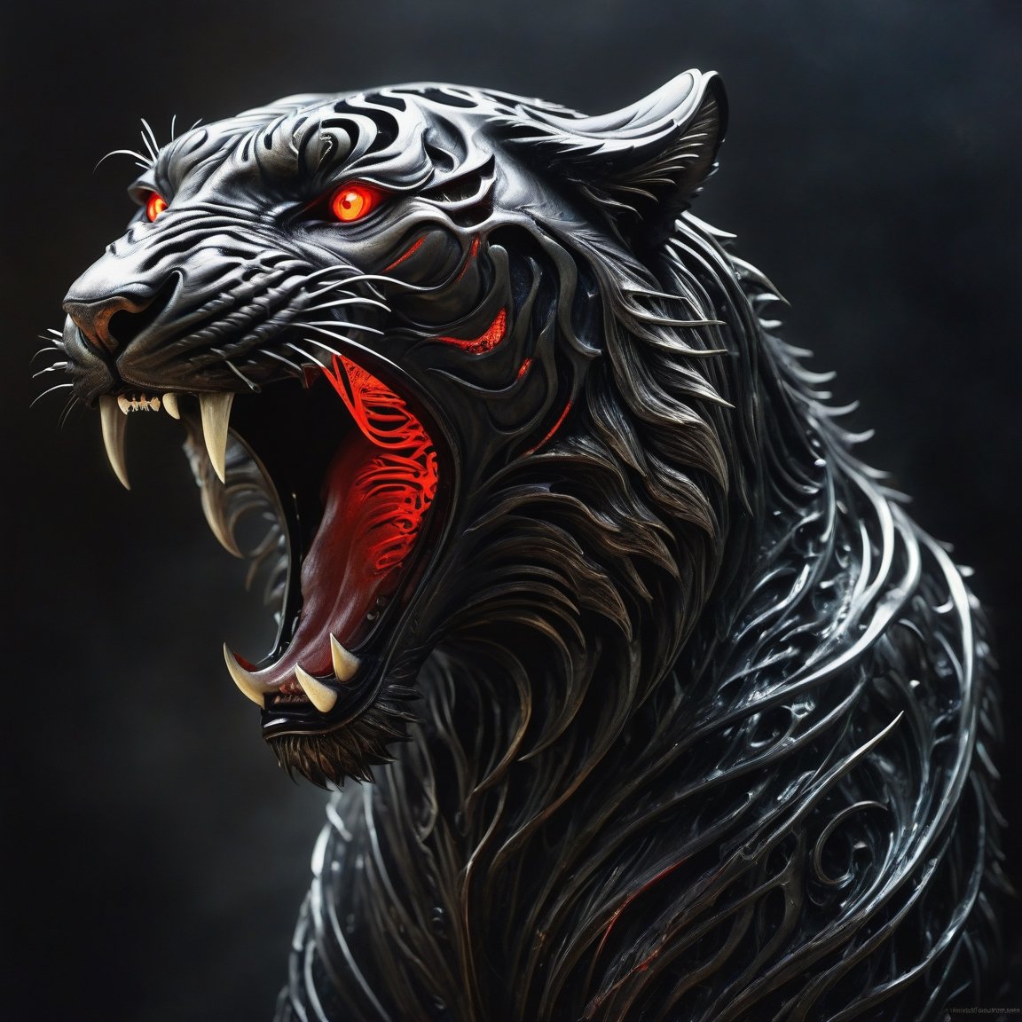 Cyber Saber-Toothed Tiger | image created by Scarlet Le Bon | Tensor.Art
