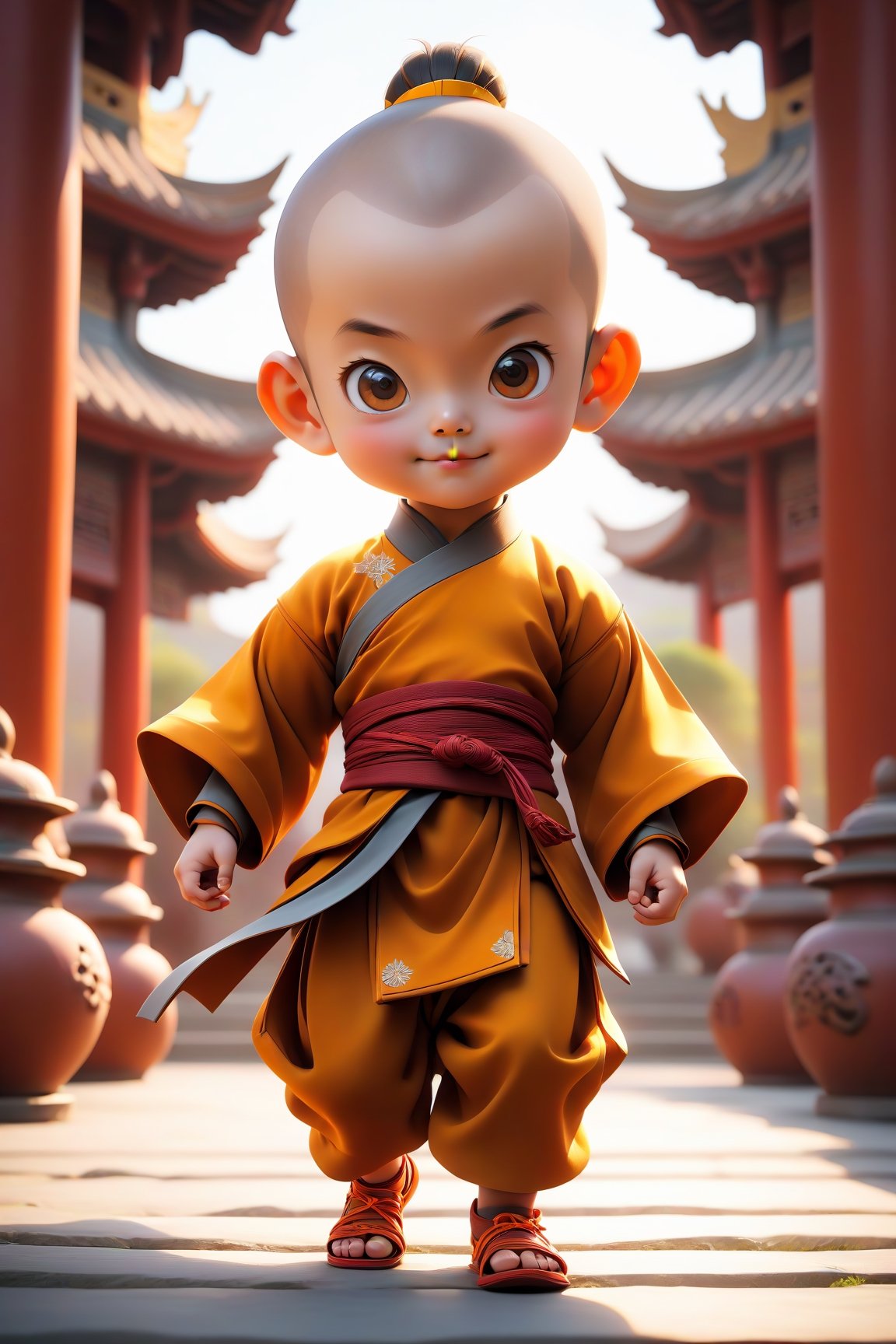 Shaolin Temple Kung Fu Master | image created by CuteAni3D | Tensor.Art