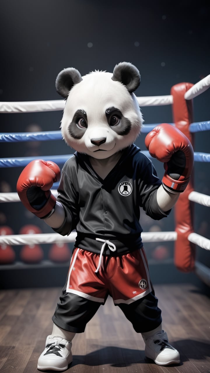 panda boy,boxing | image created by zues555555 | Tensor.Art