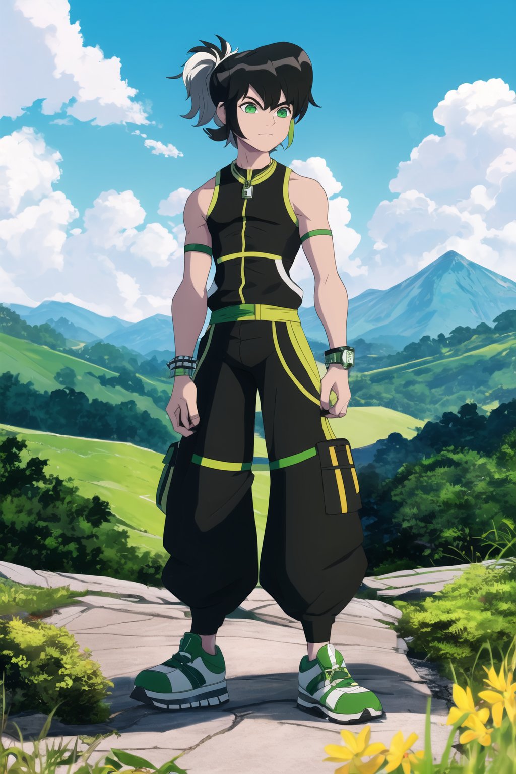 A full-body anime character wi | image created by TheDragonZX | Tensor.Art