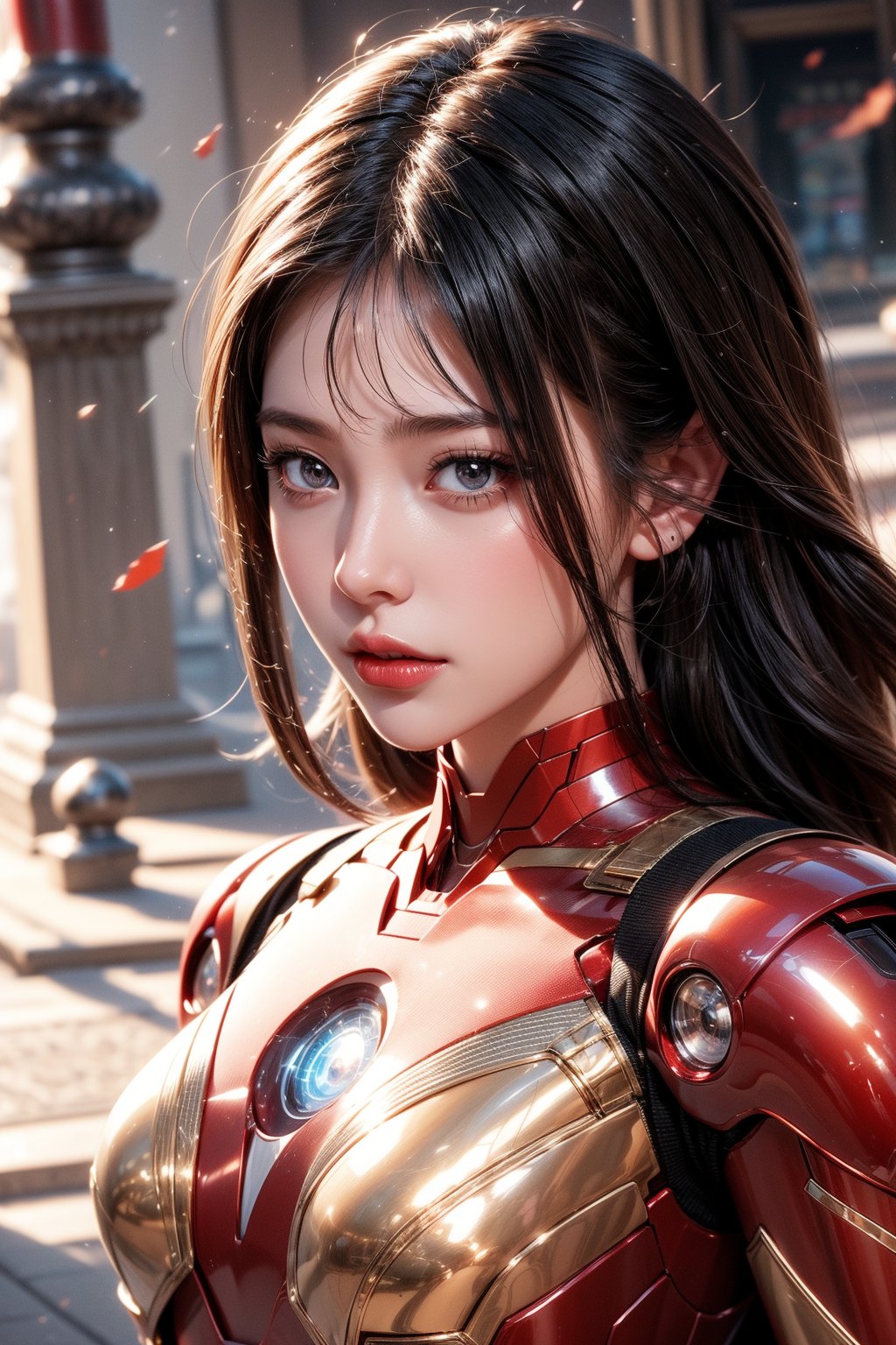 1girl, iron man, 8k, best qual | image created by Xinyu | Tensor.Art