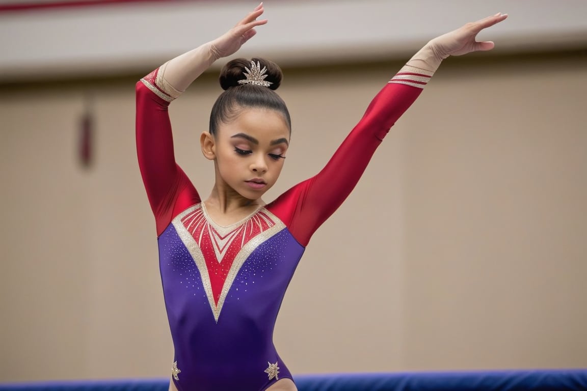 Gymnast, dynamic pose, landsc | image created by user ...