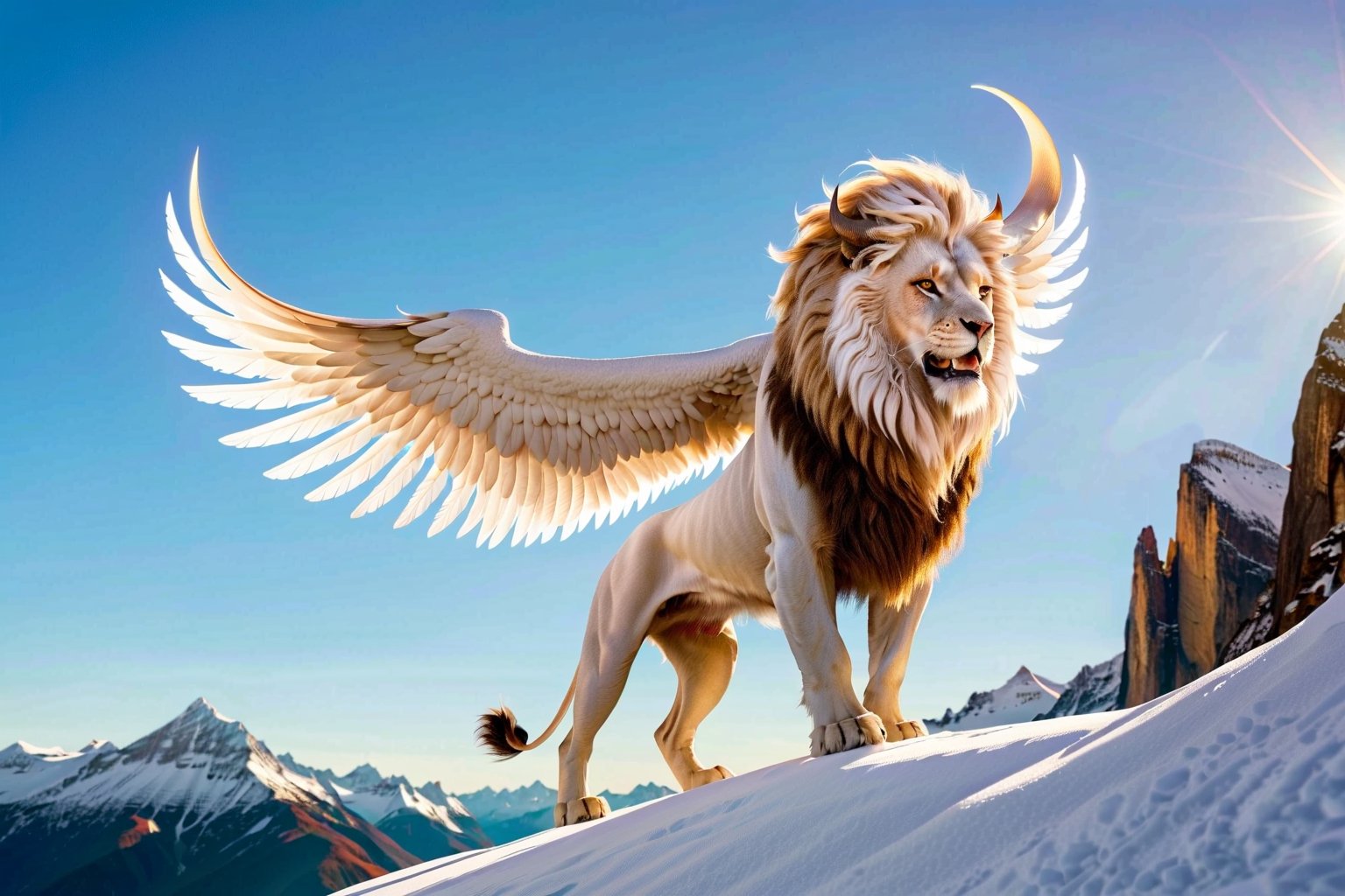 Hybrid Animal Griffon with Lio | image created by JohnWick4 | Tensor.Art