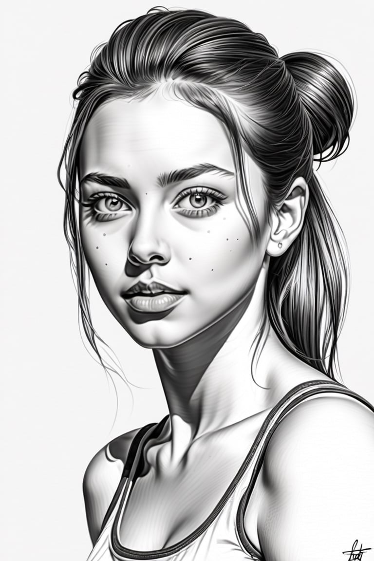 artist's sketch, realistic pen | image created by Ali | Tensor.Art