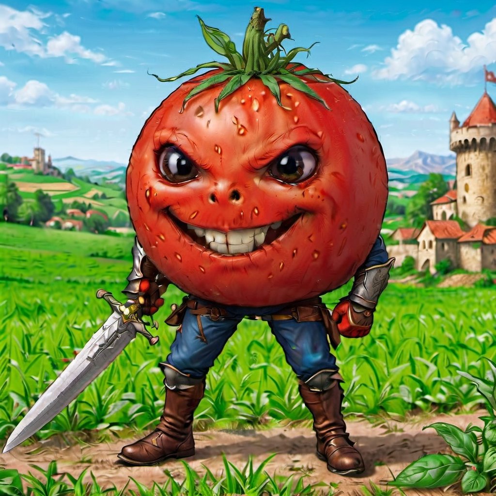 tomate espadachín | image created by Kenox | Tensor.Art