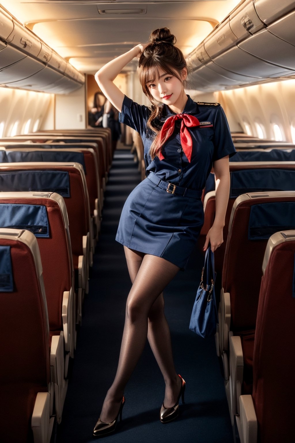 Airline stewardess | image created by FACAi | Tensor.Art