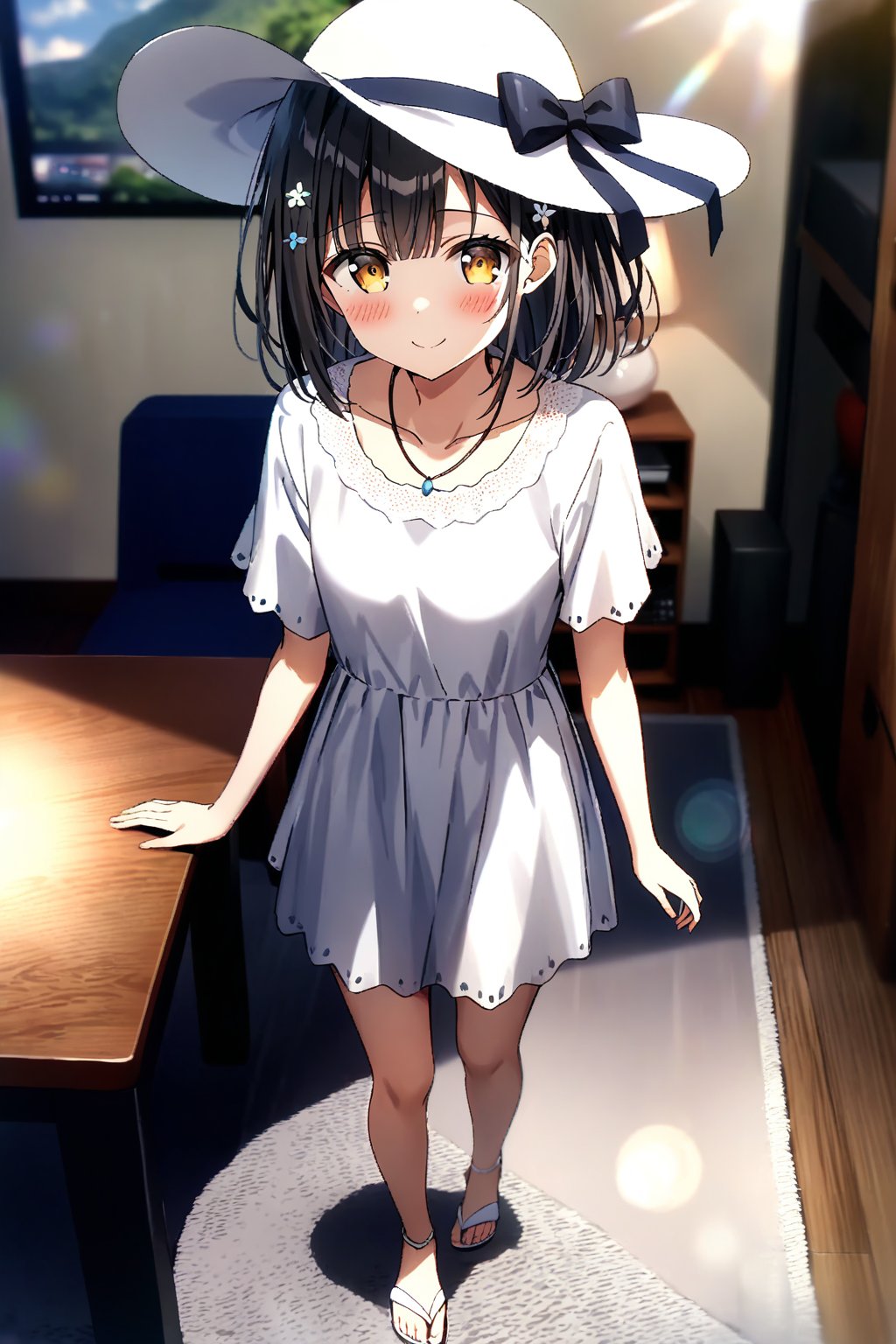 hanasaka yui (白色连衣裙) | image created by Alicelingmika | Tensor.Art